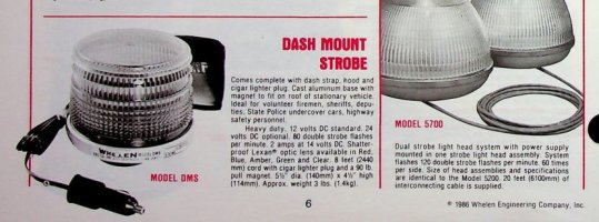 Whelen DMS strobes, 1980, 1983, 1984 design variations | eLightbars